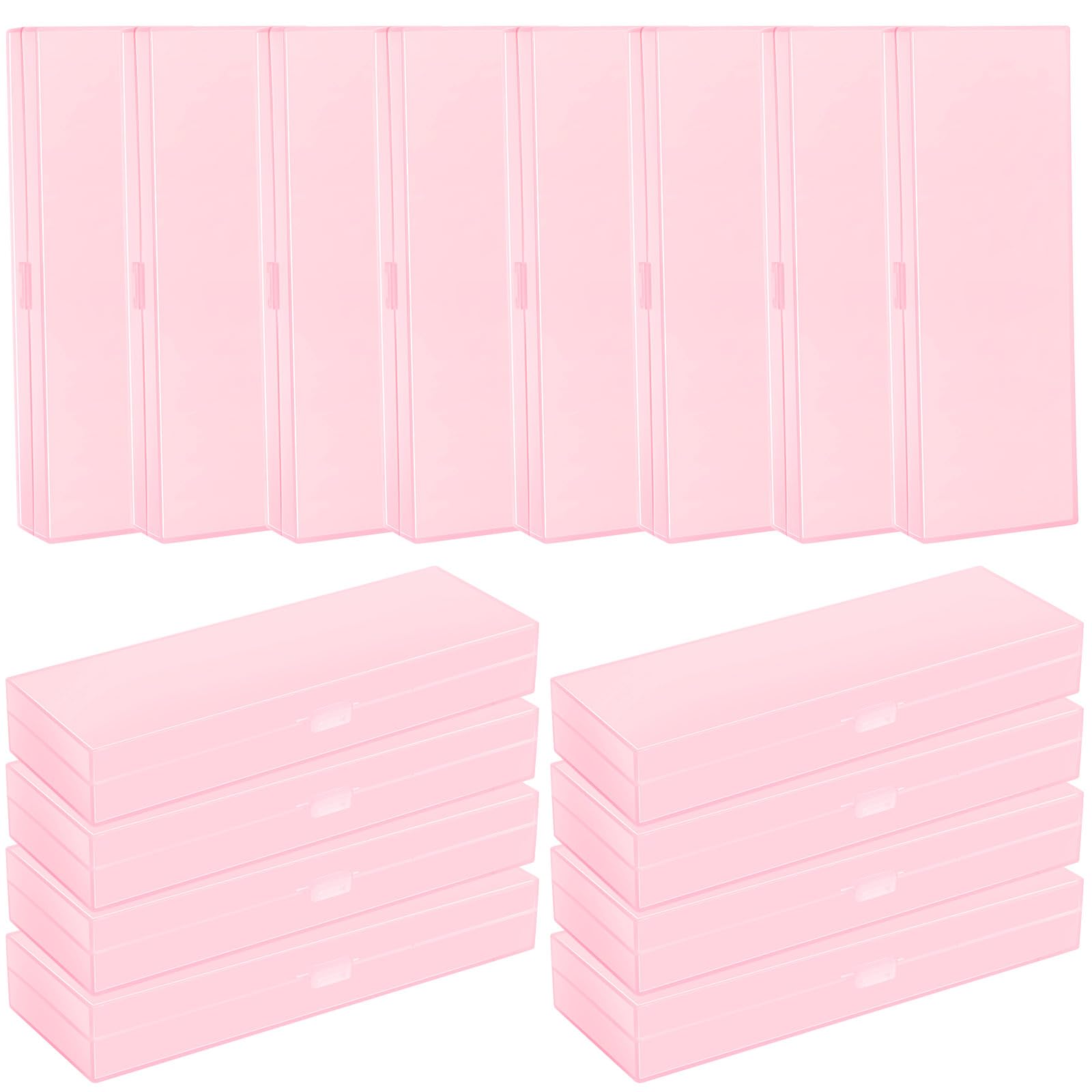 Fainne 24 Pcs Plastic Pencil Case Bulk Pencil Boxes Plastic Stationery ...