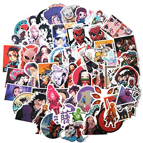 Demon Slayer: Kimetsu no Yaiba Stickers,70PCS Waterproof Vinyl Stickers ...
