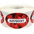 Amazon.com : Raspberry Grocery Store Food Labels 1.25 x 2 Inch Oval ...