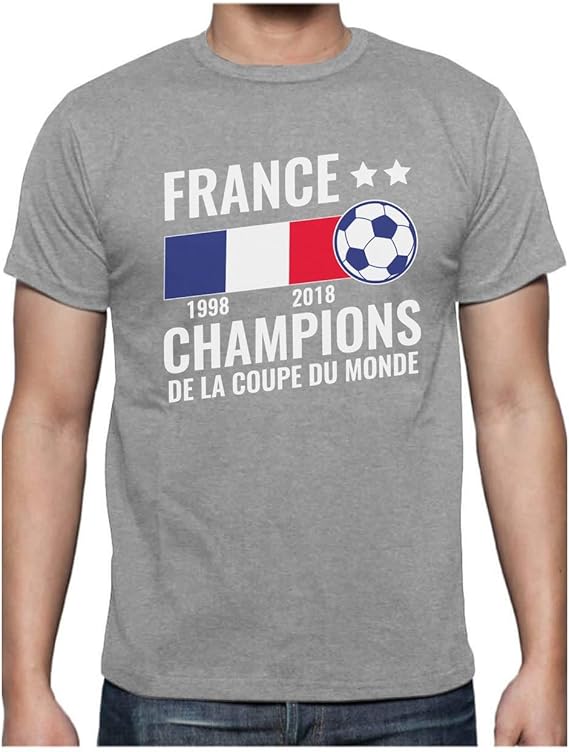 T Shirt Football Homme - Champions Coupe du Monde de Football 2018 T ...