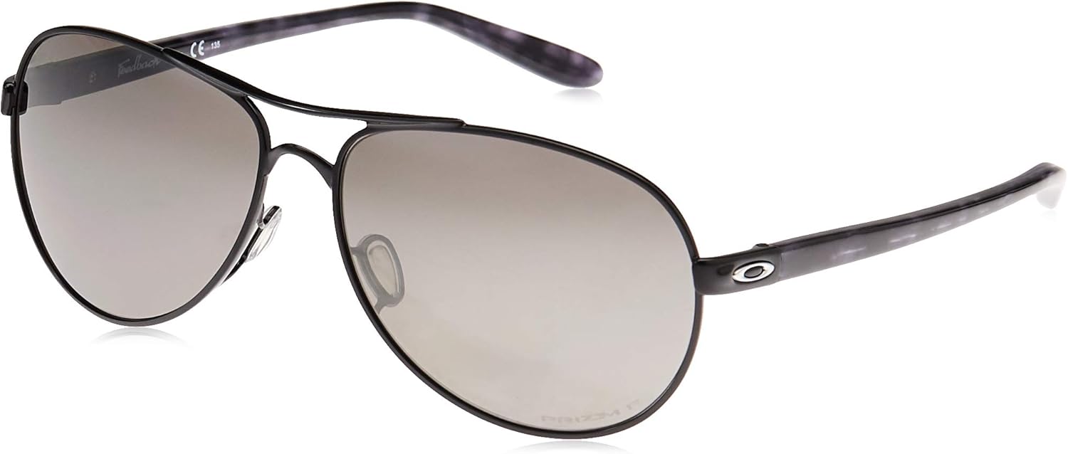 Amazon.com: Oakley Women's OO4079 Feedback Metal Aviator Sunglasses ...