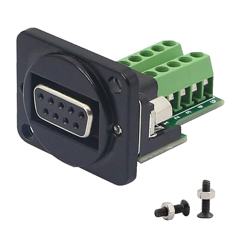 QIANRENON DB9 Panel Mount Terminal RS232 Serial to Terminal Female ...