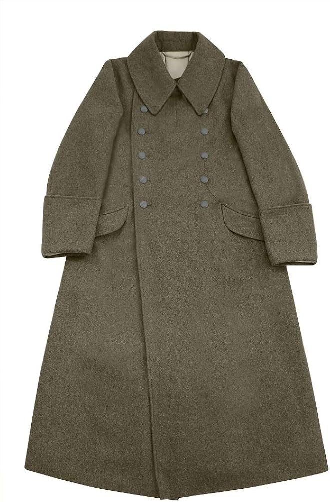 militaryharbor WW2 WWII German M44 Heer EM Brown Wool Greatcoat-6XL ...