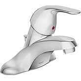 Moen Chateau Chrome One-Handle Low Arc Kitchen Faucet for 3-Hole Sinks ...