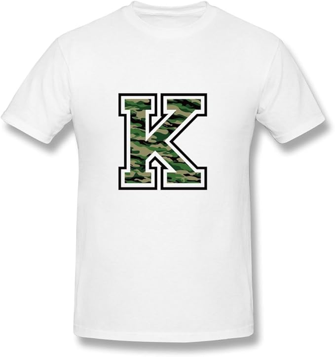 FQZX Men's Letter K T Shirt Medium White: Amazon.ca: Clothing & Accessories