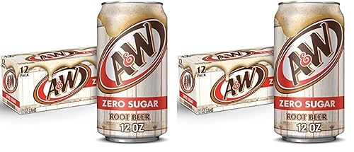 A&W Zero Sugar Root Beer Soda, 12 fl. oz. Cans, 12 Pack (Pack of 2) in ...