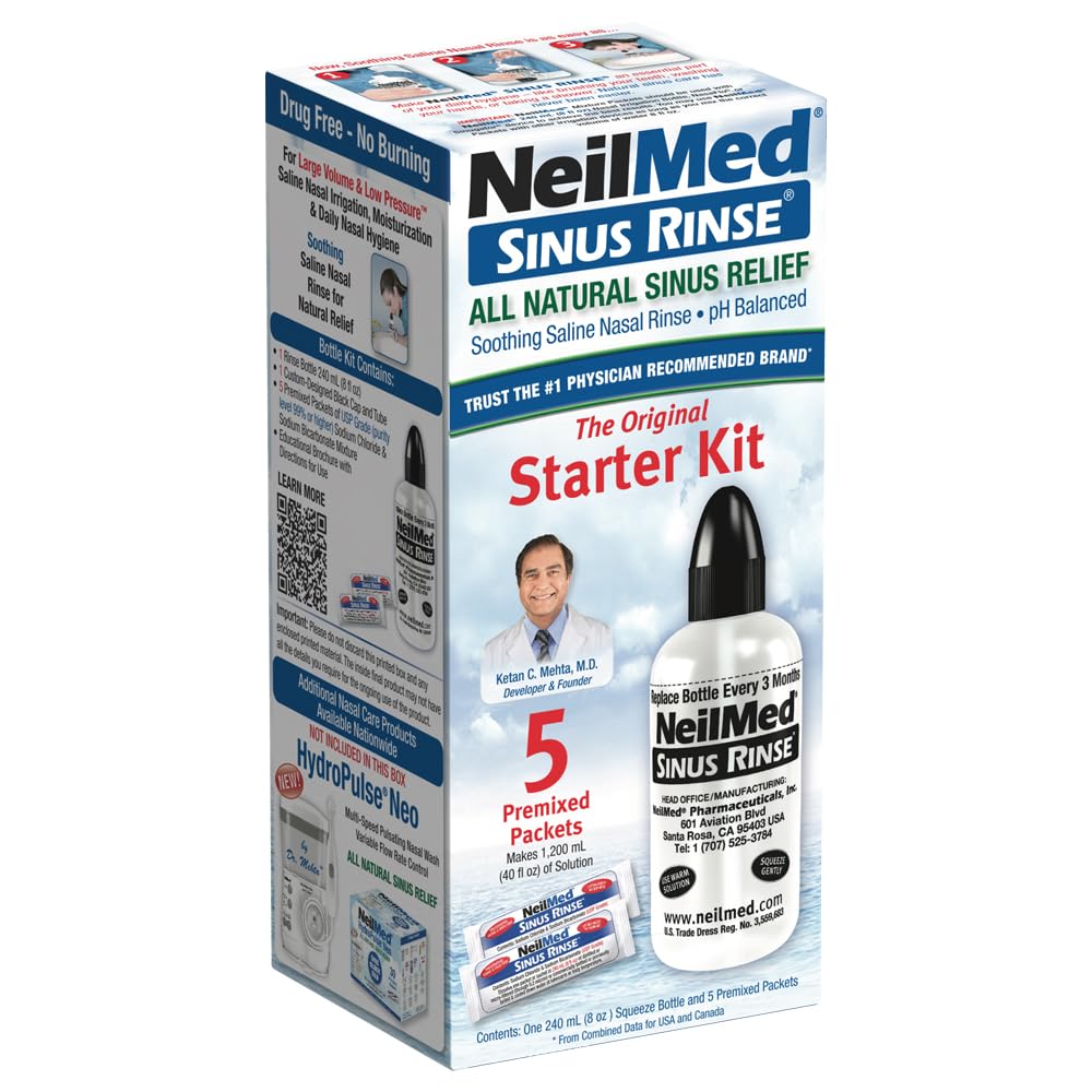 Mua NeilMed Sinus Rinse Starter Kit with 5 Premixed Saline Packets ...