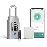 Amazon.com: KENRONE Smart Outdoor Key Lock Box, Fingerprint/Tuya APP/Password/Emergency Key ...