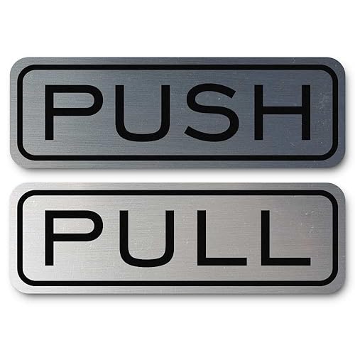 All Quality Classic Horizontal Push Pull Door Signs - Easy to Install ...