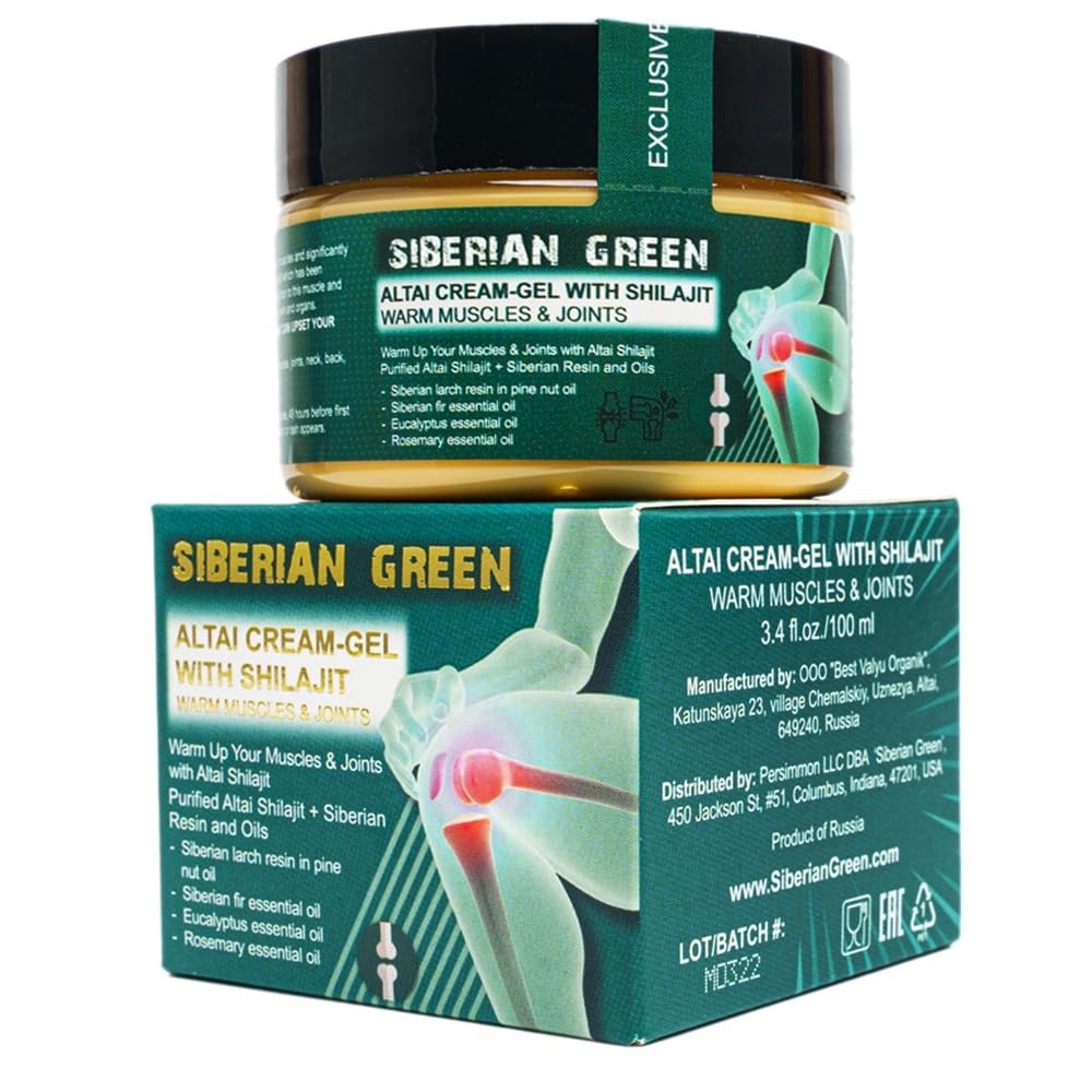 Siberian Green Altai Cream-Gel “Warm Muscles & Joints” with Shilajit ...