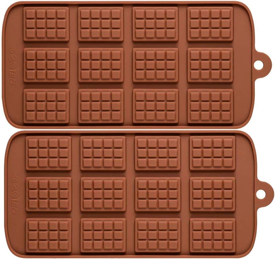 Amazon.com: 3 pack X Thin Mini Waffle Mold Chocolate DIY Tray Mould ...