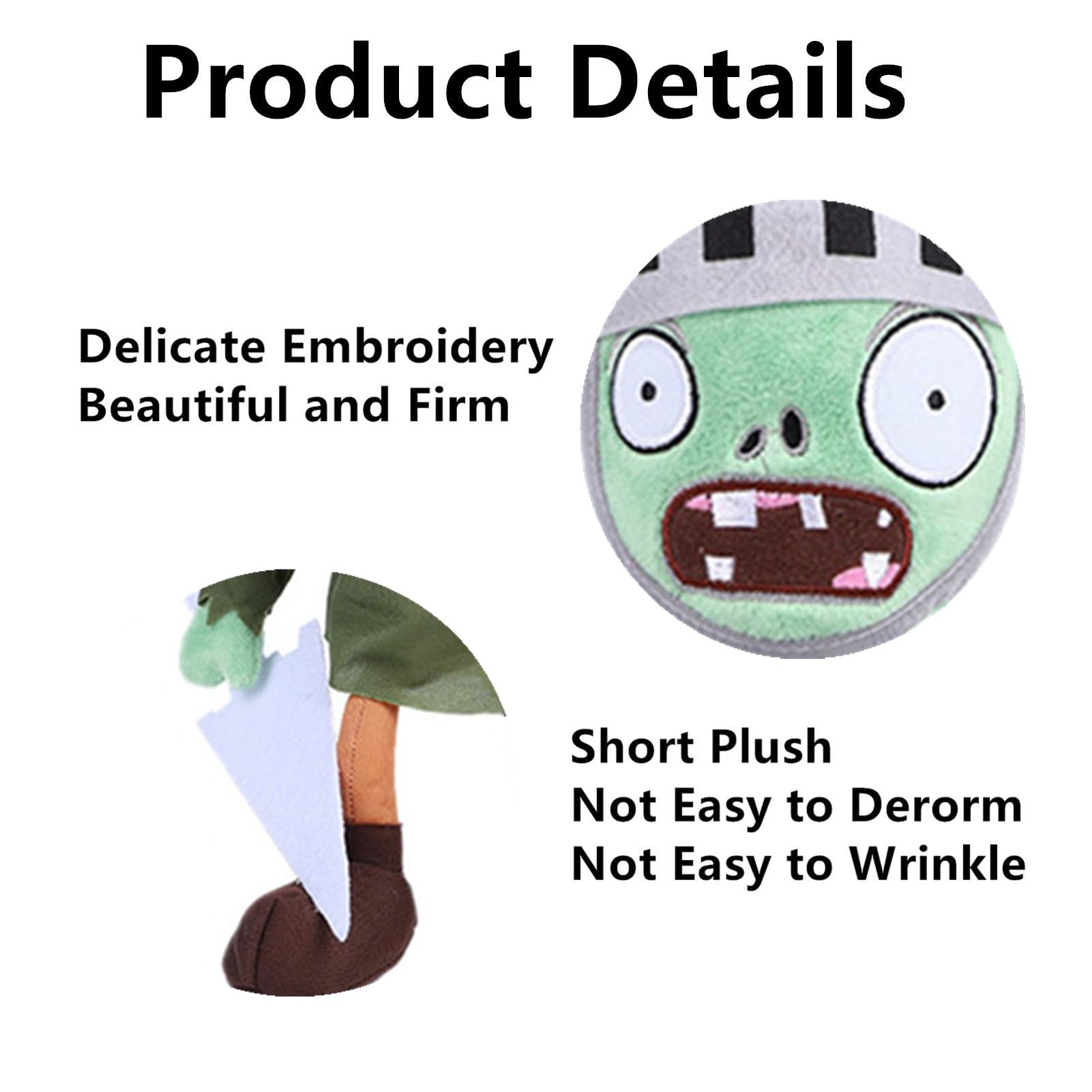 Mua JHESAO 12" PVZ Plants and Knight Zombies Plush Toys Normal Zombies ...