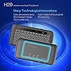 Mini Wireless Keyboard,H20 Mini Keyboard with Touchpad,Backlit Small ...