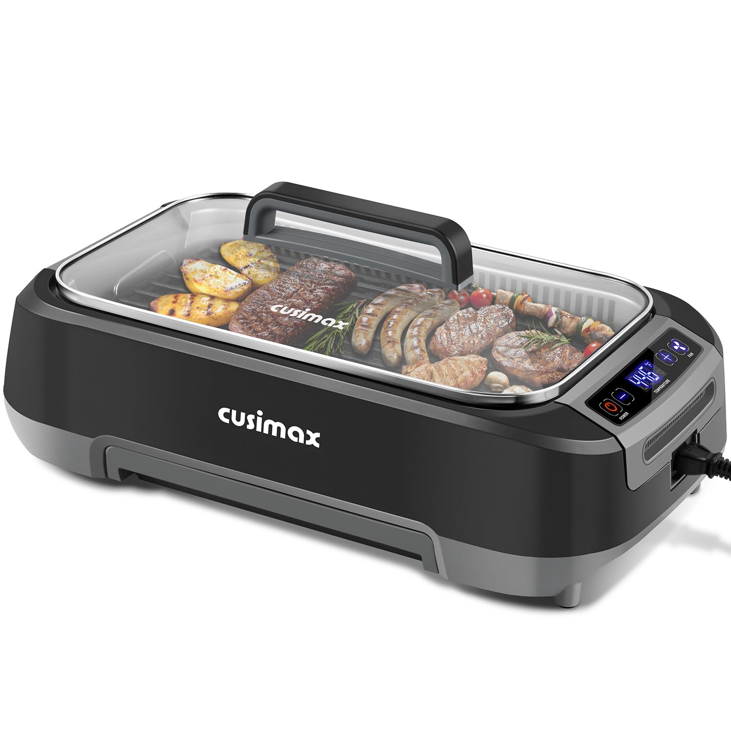 CUSIMAX Smokeless Indoor Grill, 1500W Electric Grill Korean BBQ Grill ...