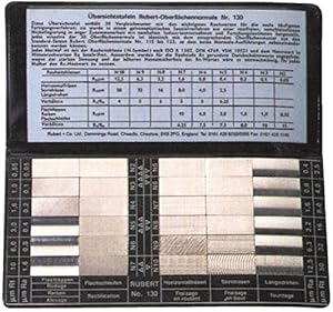 Surface Finish Specimen "Rugotest", in an etui sand, 6 plates 0.8-25.0 ...