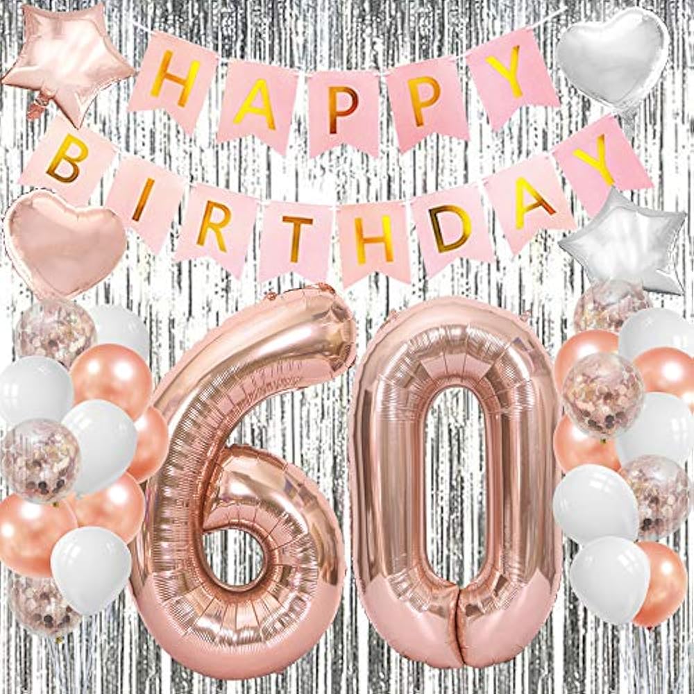 60th Birthday Decorations For Women Rose Gold Party Balloons Her Toys Games EBay 60th-birthday-decorations-for-women-rose-gold-party-balloons-her-toys-games-ebay