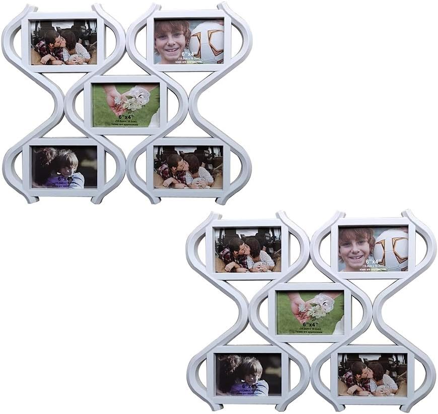 MKUN 2Pack of 4x6 Wall Picture Frame Collage - Diamond Shaped Wall ...