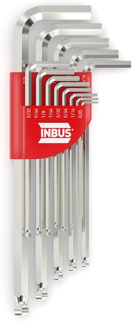 INBUS® 70426 Inbusschlüssel Set (Zoll) 13tlg, 0.05–3/8", mit Kugelkopf ...