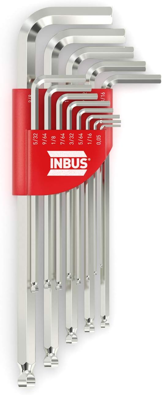 INBUS® 70426 Inbusschlüssel Set (Zoll) 13tlg, 0.05–3/8", mit Kugelkopf ...