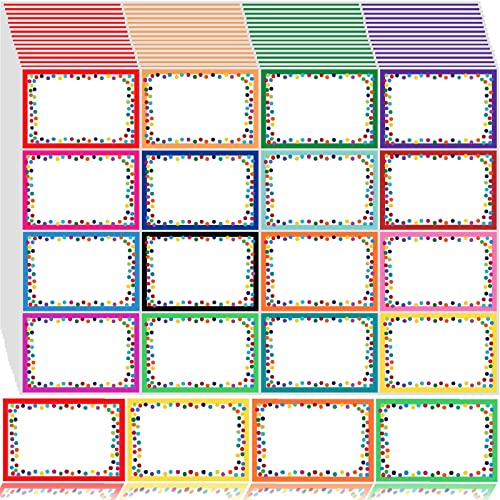 Zacool 240 Pcs Name Tag Stickers (3"x 2")Cute Colorful Name Tags Labels ...