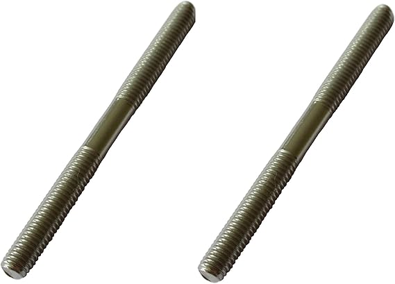 2x M8 x 80mm Gewindestab beidseitig mit Schraubstopp - Gewindestange ...
