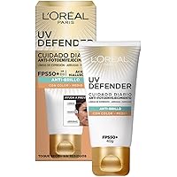 L'Oréal Paris Protector Solar Diario Anti-Brillo FPS50+ UV Defender Tono Medio, 40ml : Amazon ...