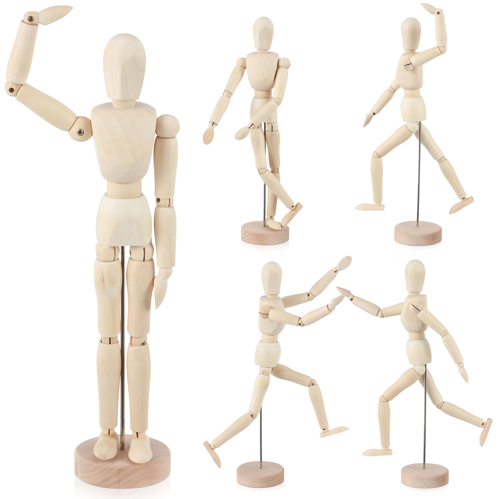 Mua Hiboom 4 Pcs Posable Wooden Mannequin Figure Wood Human Model ...