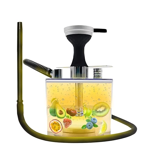SunWamntin Hookah Set with Silicone Bowl, Acrylic & Steel Accessories ...