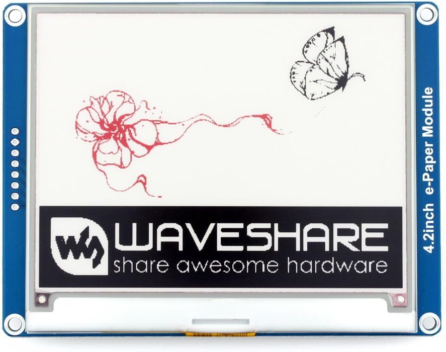 Waveshare 4.2 Inch E-Paper Display Module(B),400×300 Resolution Red ...