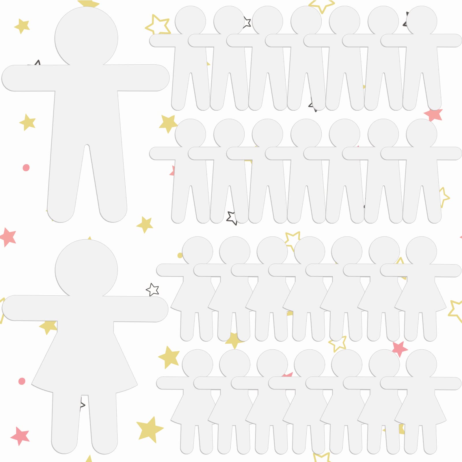 Mua Fuutreo 108 Pcs Paper Shapes Blank Paper Cutouts Multicultural ...