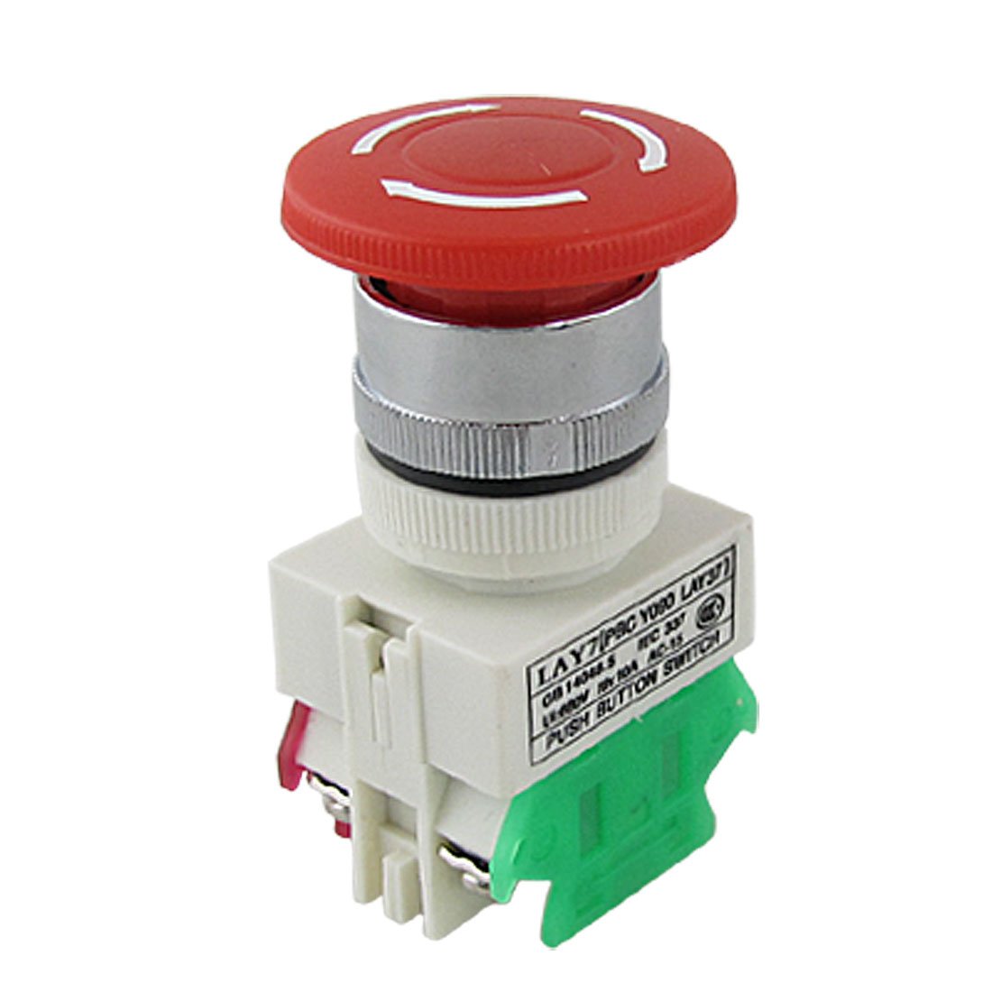 Uxcell a11110300ux0033 Self Locking Rotary Stop Emergency Push Button ...