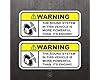 Amazon.com: (2X) Funny Sound System Warning Sticker Set Vinyl Decal For ...