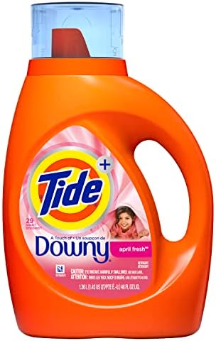 Tide Tide Plus Downy Liquid Laundry Detergent, April Fresh, 46 fl oz 29 ...