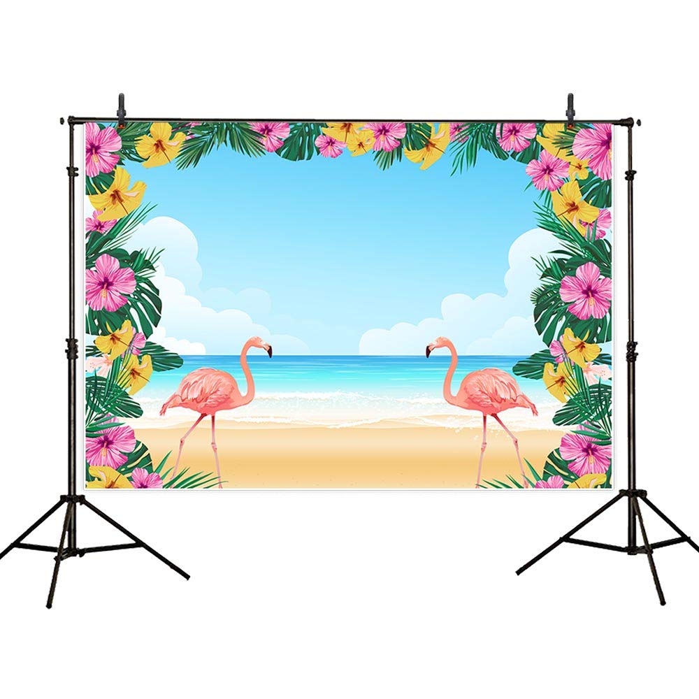 Buy Allenjoy 7x5ft Flamingo Birthday Backdrop Aloha Summer Tropical ...