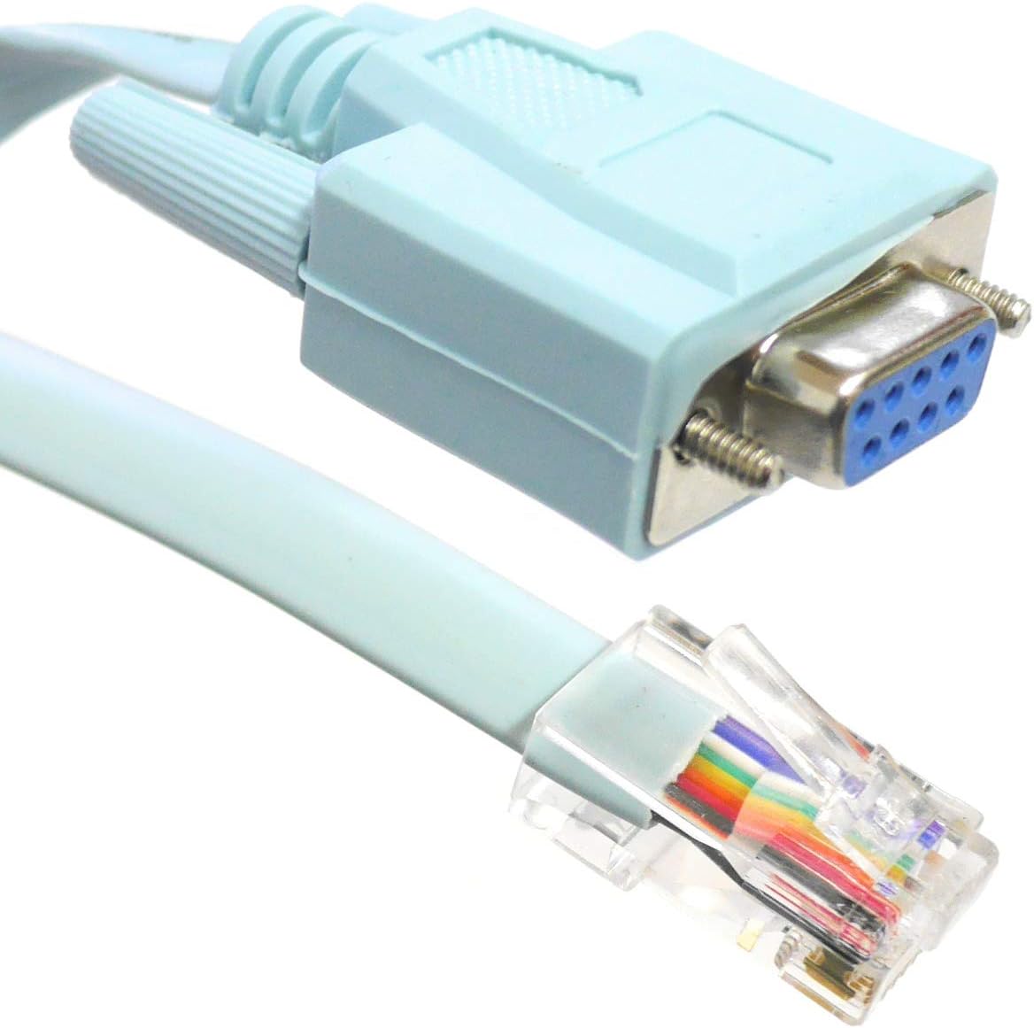 Amazon | オーディオファン コンソールケーブル RJ-45 DB-9 Cisco互換 シリアル通信 フラットタイプ 1.5m ...