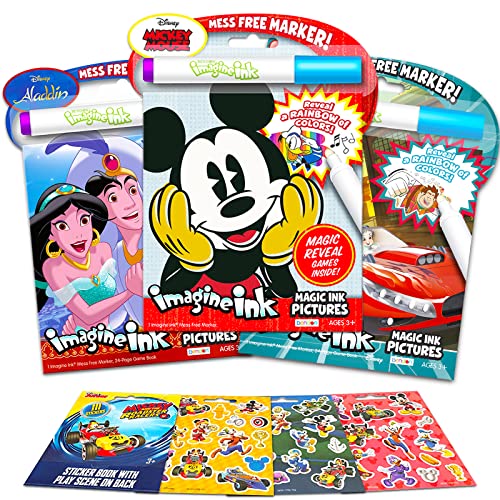 Disney Coloring Book Imagine Ink Super Set - 3 No Mess Magic Ink ...