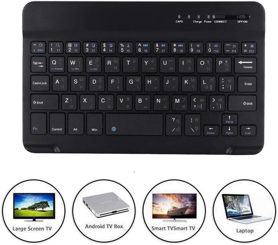 Arabic Wireless Keyboard, 7-inch Bilingual Ultra-Thin Scissor Bluetooth ...