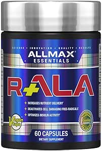 Amazon.com: ALLMAX Nutrition - R+ALA, R-Alpha Lipoic Acid, Gluten Free ...