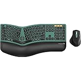 Amazon.com: ProtoArc Ergonomic Wireless Keyboard Mouse, EKM01 Plus Full ...