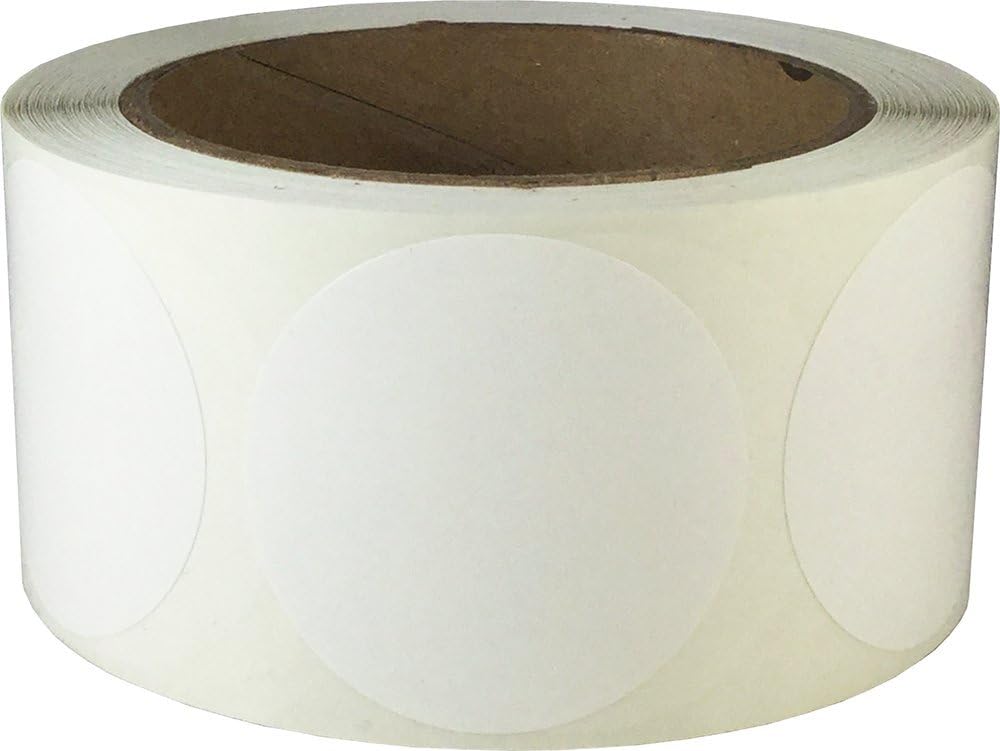 White Circle Stickers, 51 mm 2 Inch Dot Labels 500 Pack – BigaMart