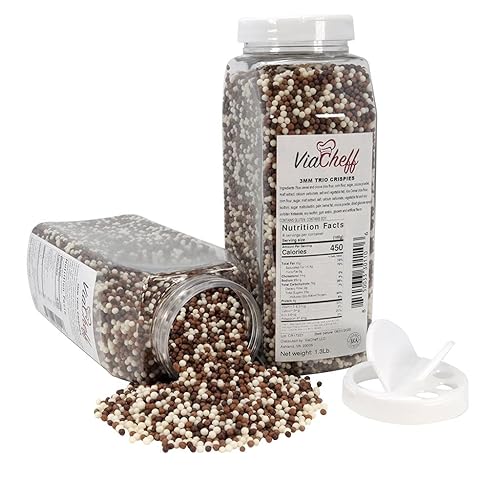 Trio Crispies (3mm) - Crunchy Dessert Topping to Sprinkle on Ice Cream ...