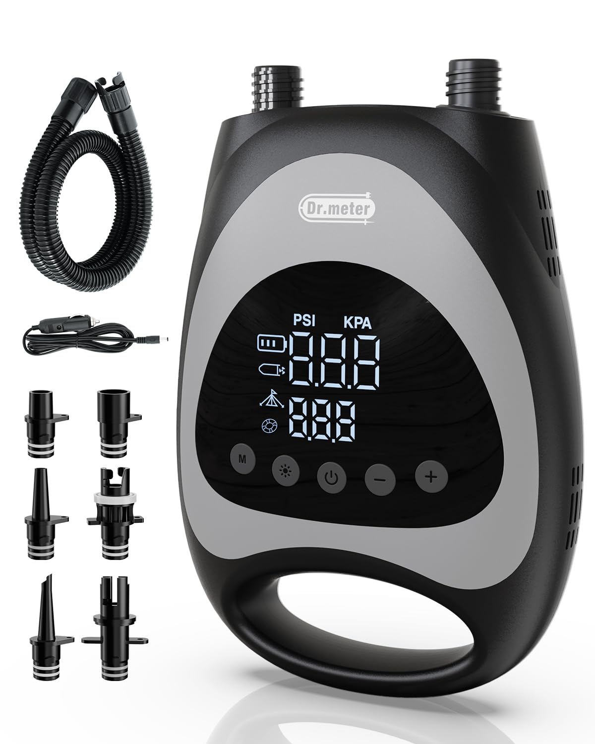 Dr.meter Rechargeable Paddle Board Pump, 20PSI High Pressure Battery ...