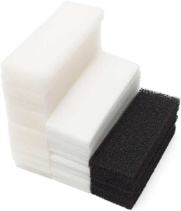 LTWHOME Compatible Foam Carbon Polyester Filter Pads Set Fit for Fluval ...
