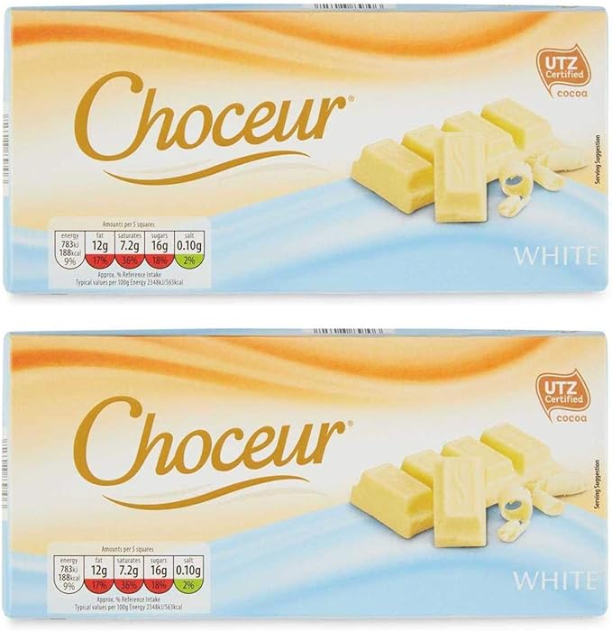Aldi Choceur White Chocolate Bar | 2 x 200g Bars | Vegetarian: Amazon ...