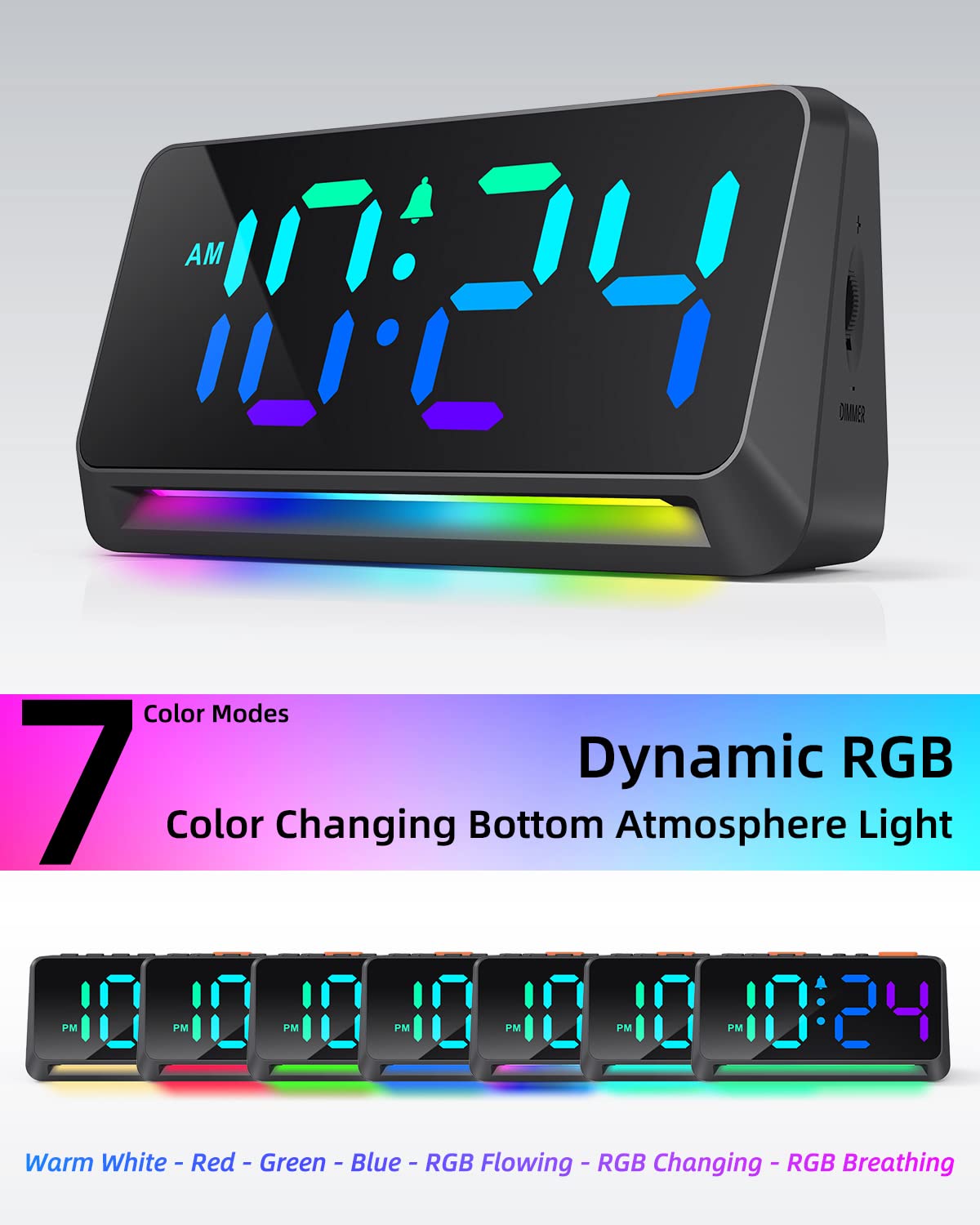 Mua LED Digital Clock for Bedroom, Super Loud Alarm Clock for Heavy ...