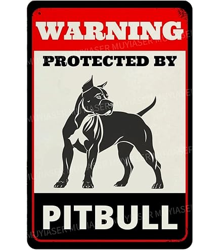Pitbull Guard Dog Signs