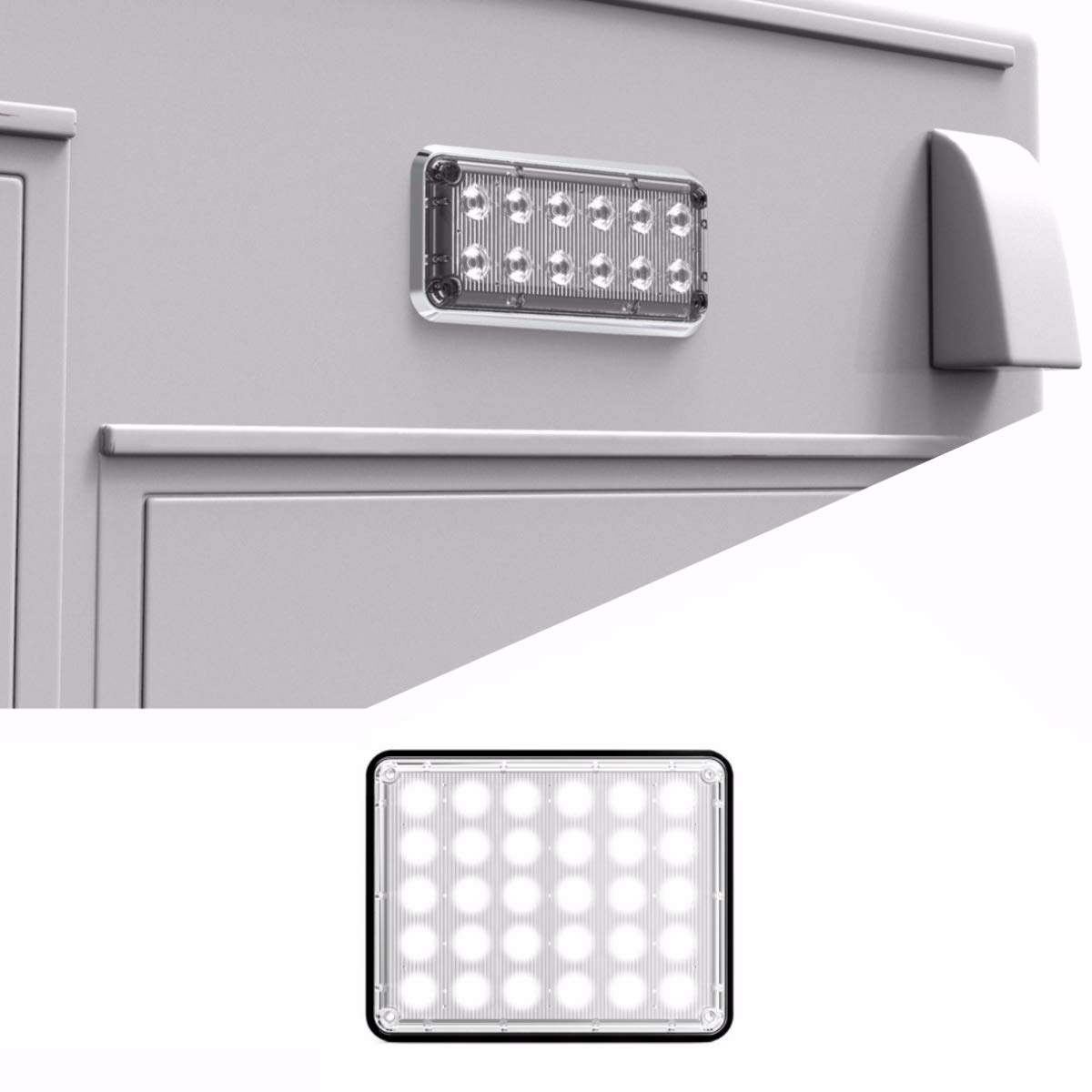 Light & Lighting Accessories Alpha-Z 7x9 Emergency Vehicle Ambulance LED Surface Mount Light and ...