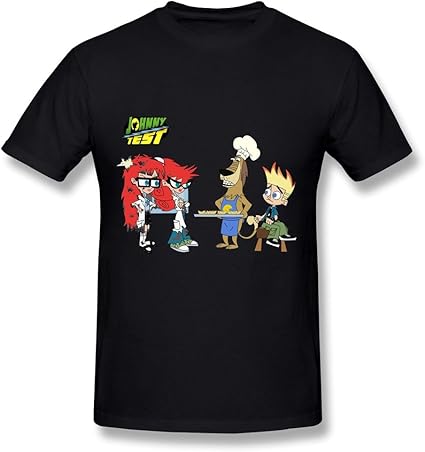Amazon.com: CaiTian Men's Cartoons Johnny Test T-Shirt - Funny Shirts ...