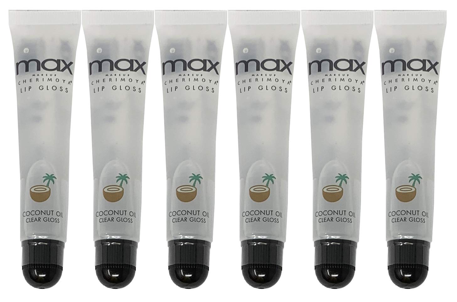 Amazon.com : (6Pack) MAX Makeup Cherimoya Lip Polish Coconut Oil Clear ...