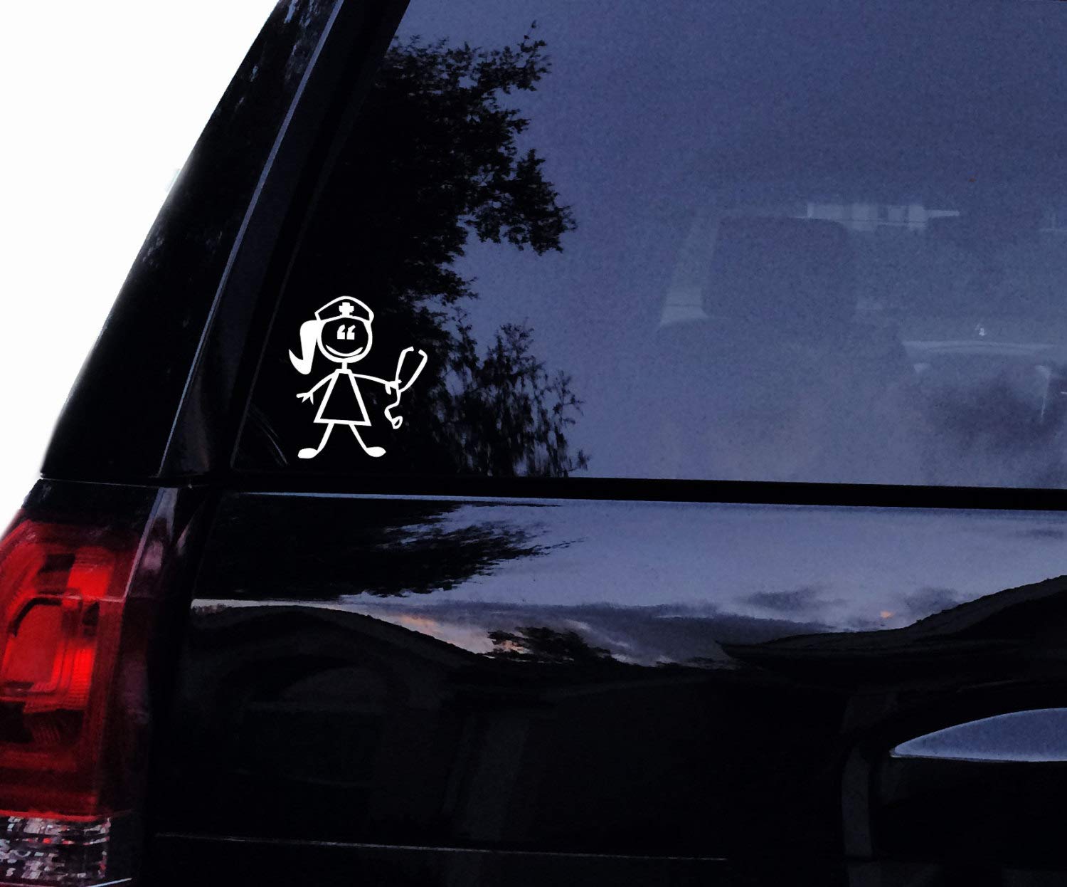 Buy Car Decal Nurse Stick Lady,Nursing Caretaker, Medical Quote Car ...